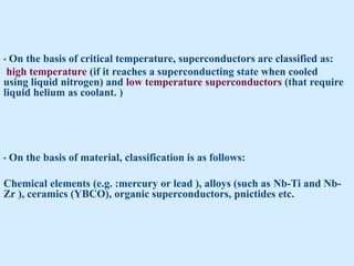 superconductors | PPTX
