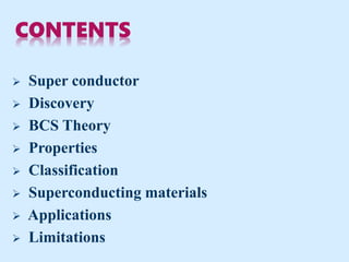 superconductors | PPTX