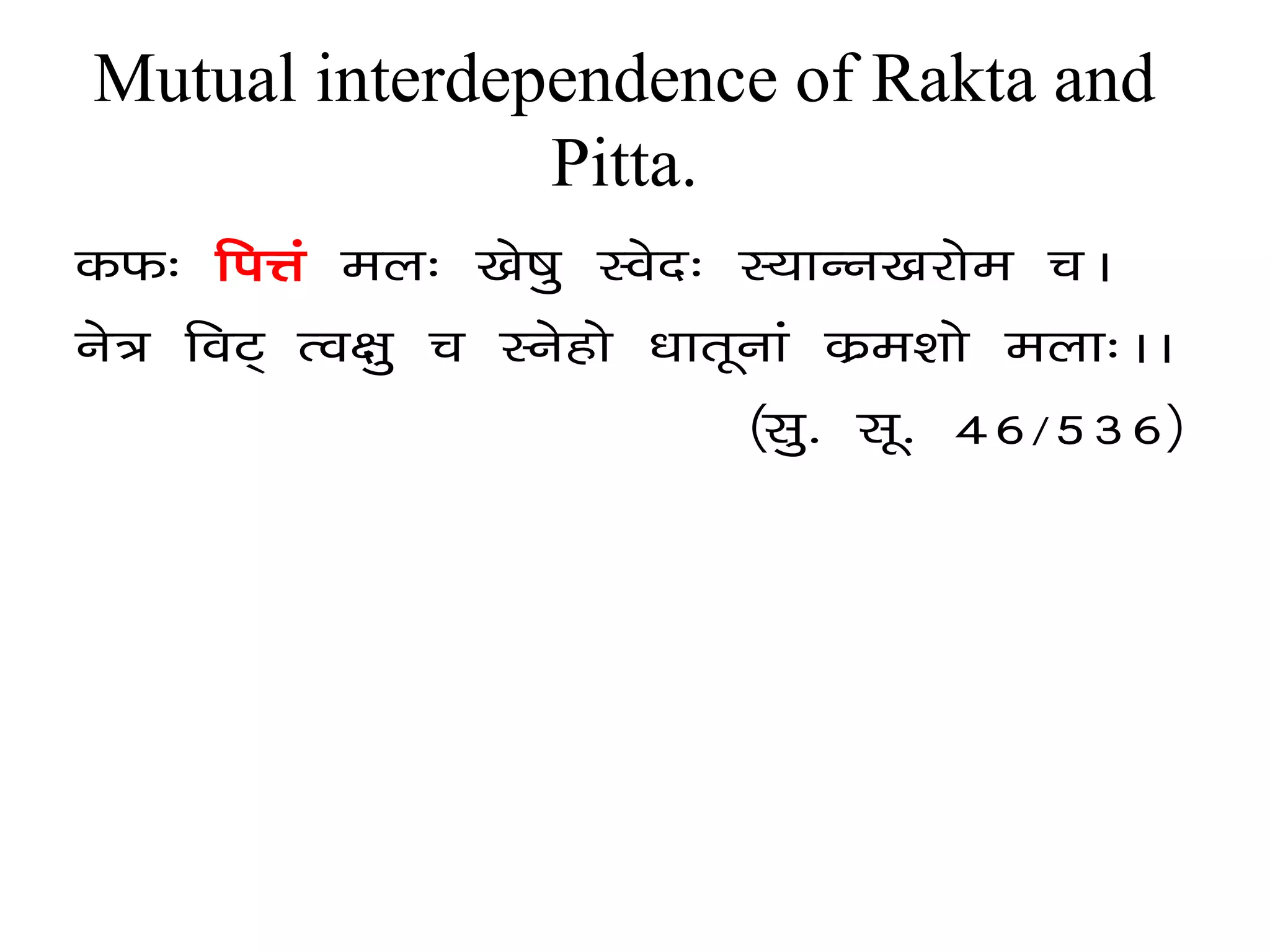 Rakta dhatu | PDF
