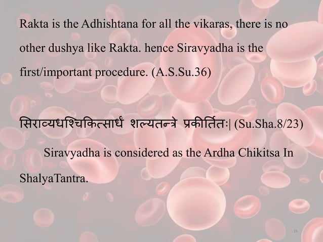 Rakta mokshana - Siravyadha | PPTX | Blood Disorders | Diseases and ...