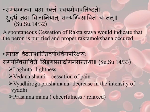 Rakta mokshana - Siravyadha | PPTX | Blood Disorders | Diseases and ...
