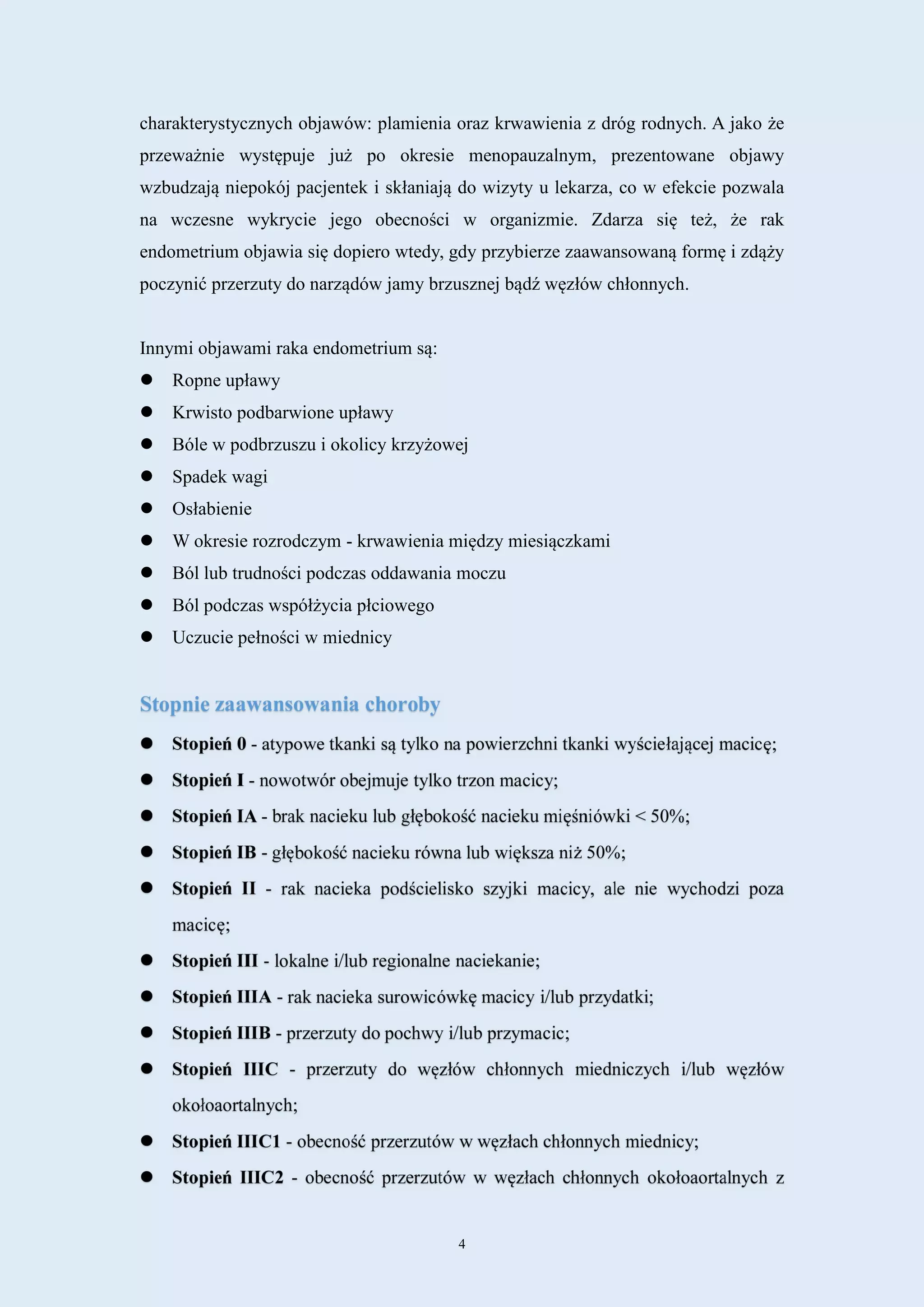 Rak trzonu macicy - artykuł | PDF