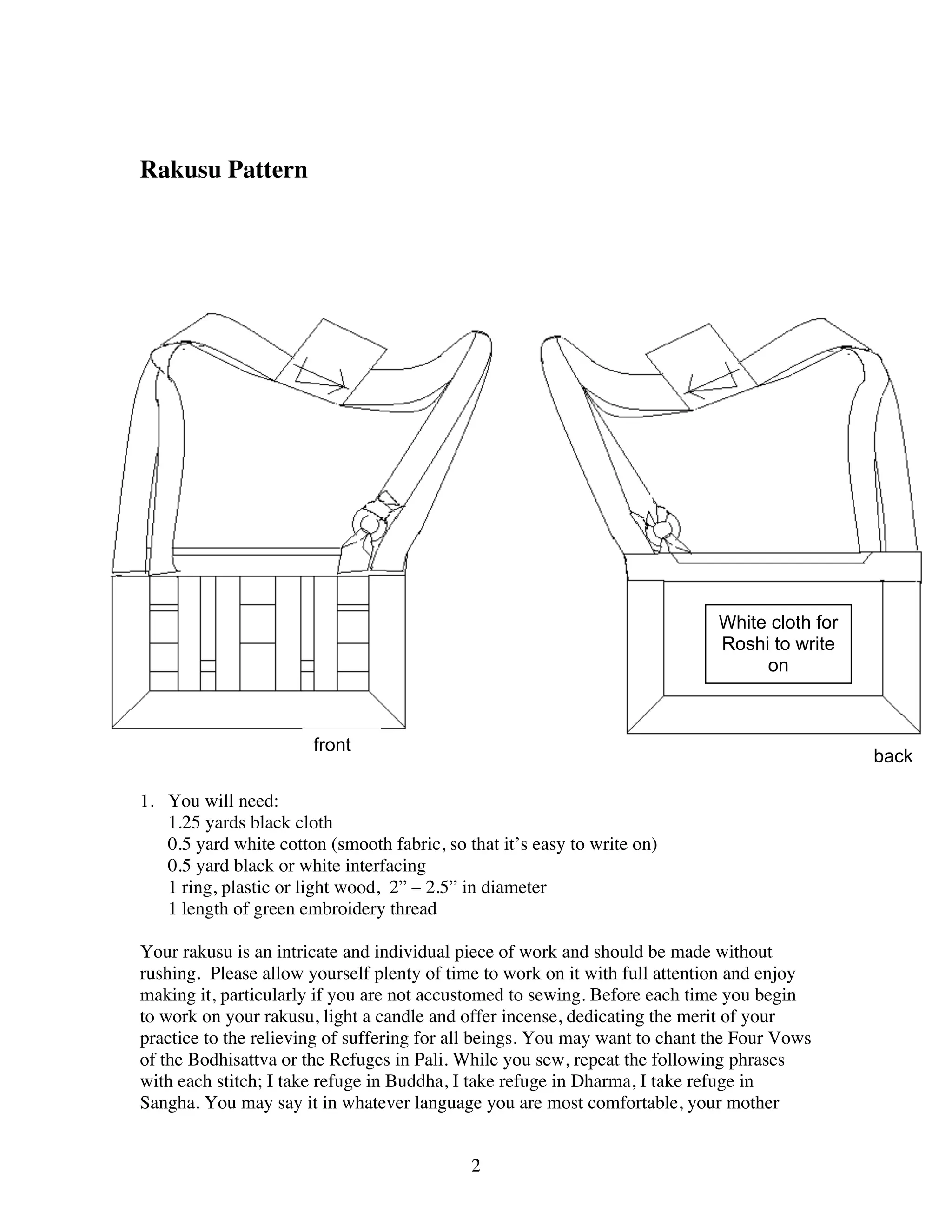 Rakusu pattern | PDF