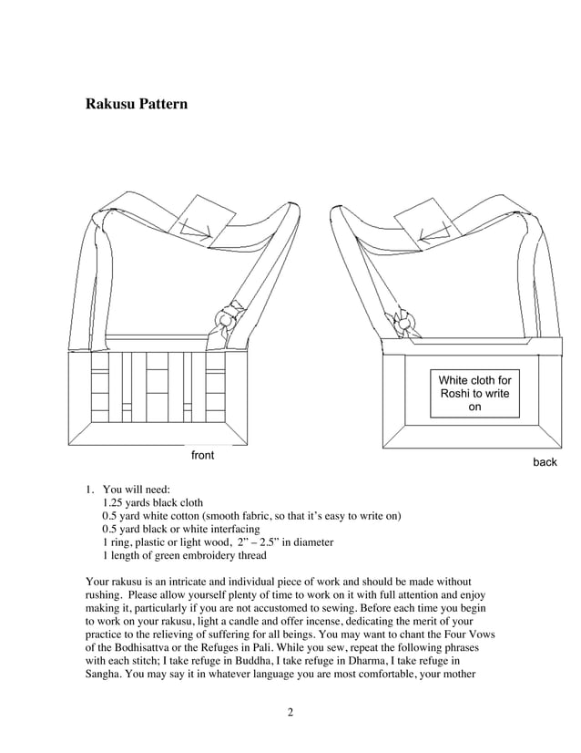 Rakusu pattern | PDF