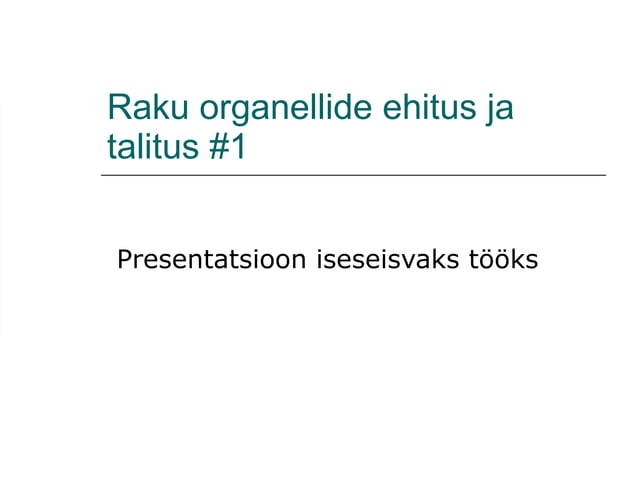 Päristuumse raku organellid #1 | PPT