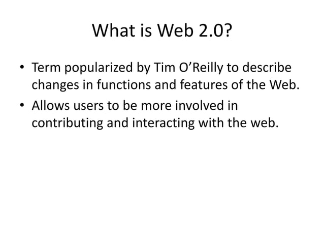 Web 2.0 - What? Why? How? - presentation by Dr Cindy Gunn | PPT