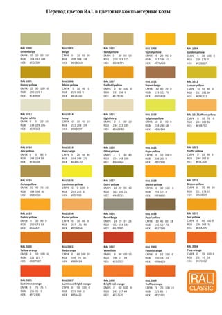 RAL CLASSIC | PDF