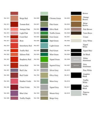 RAL Colour Chart Ral Colour Chart, Ral Colours, Ral Color, 57% OFF