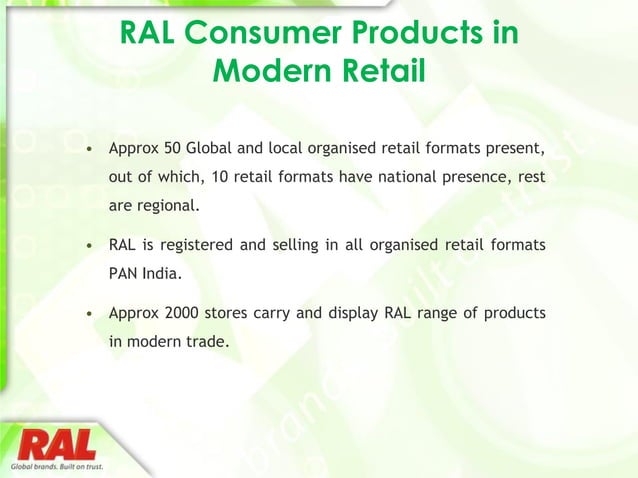 RAL consumer products limited corporate presentation | PPT