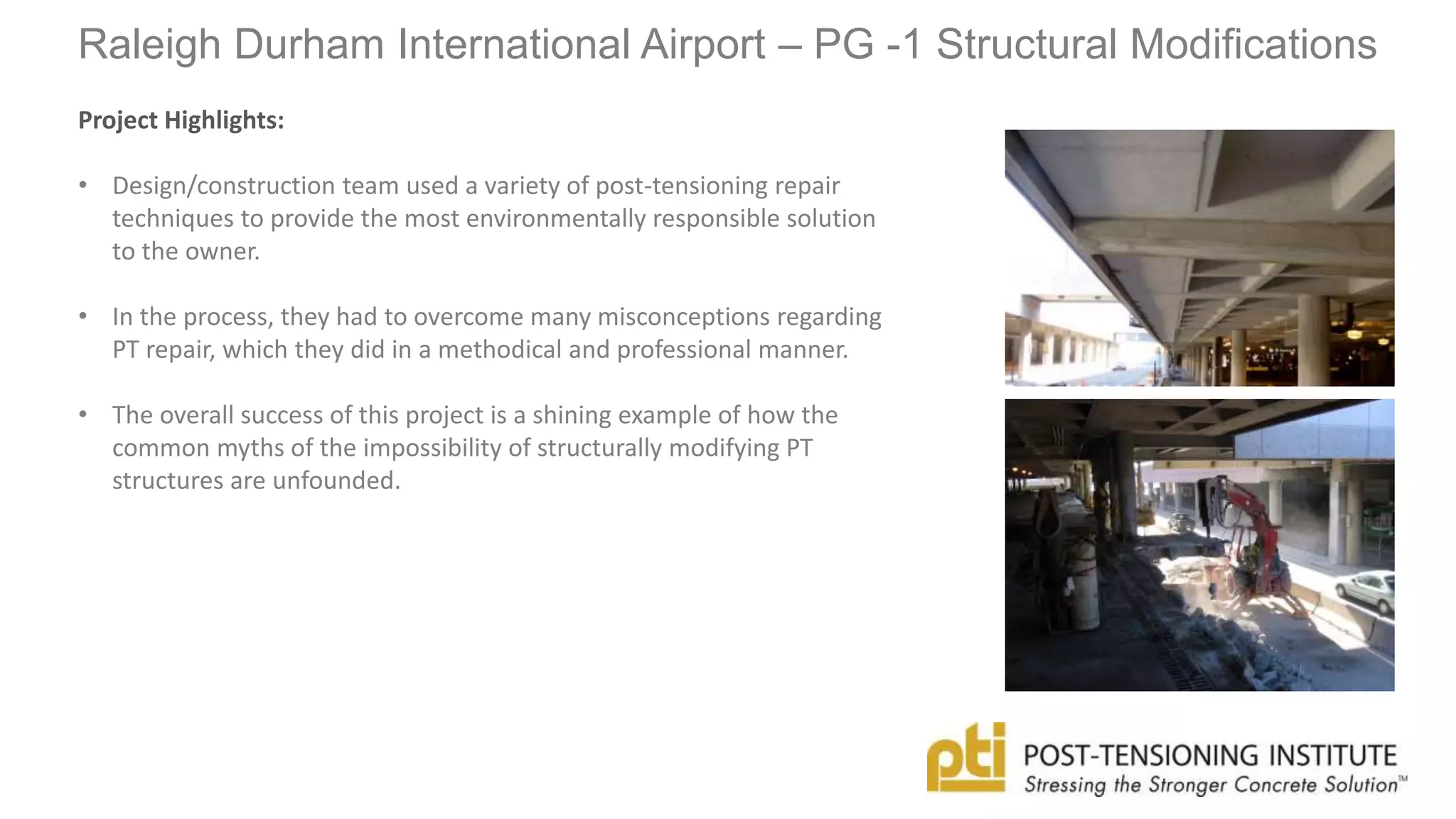 Raleigh Durham International Airport – PG-1 Structural Modifications | PPTX