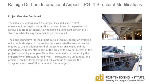 Raleigh Durham International Airport – PG-1 Structural Modifications | PPTX