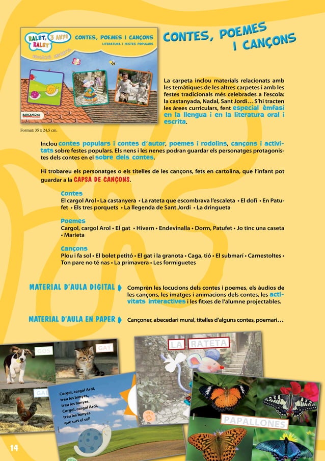 RALET, RALET. Nous materials per a l'Educació Infantil. P3. Contes ...