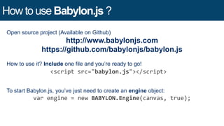 Réaliser un jeu cross plateformes avec WebGL et babylon.js