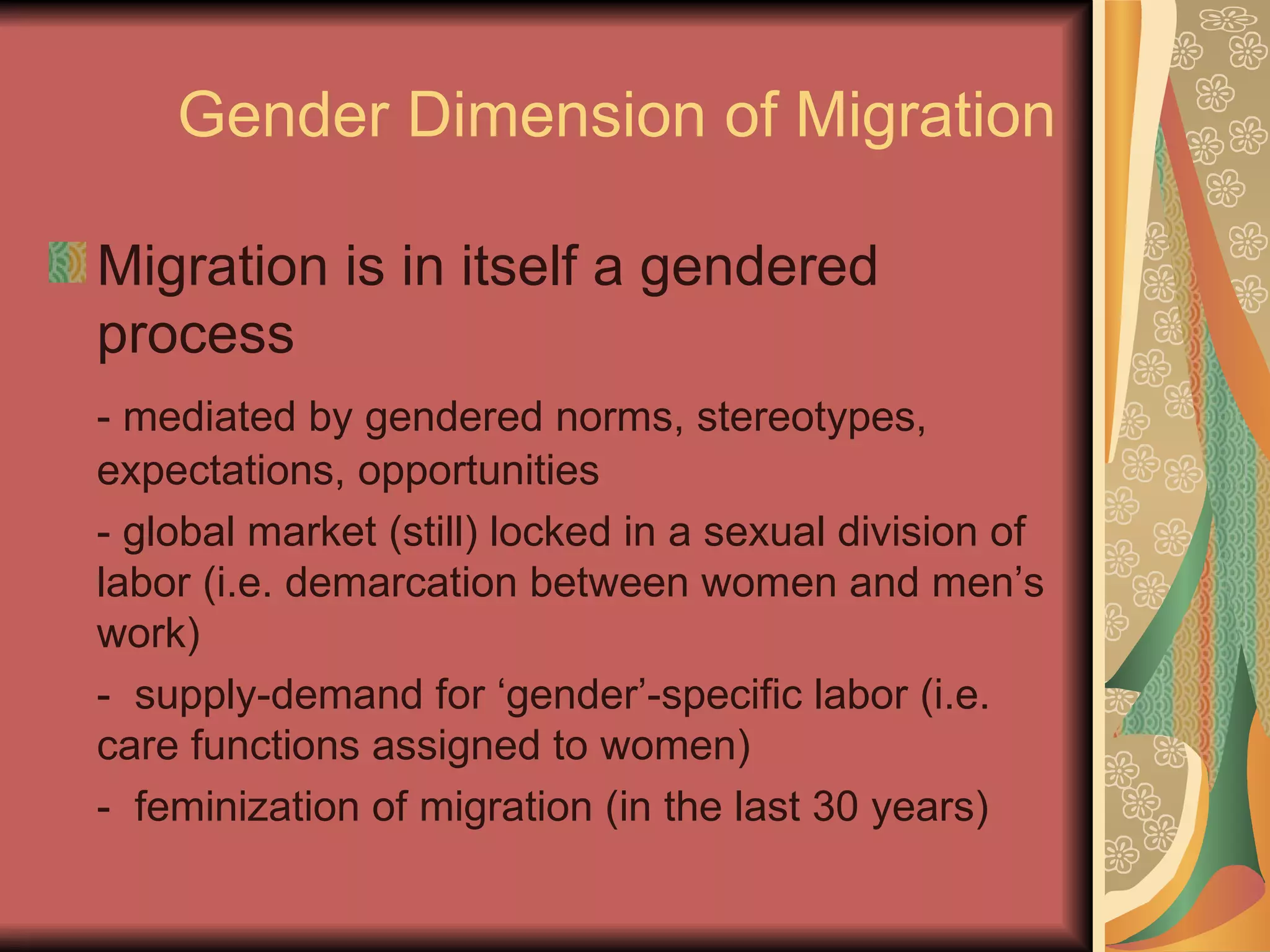 Gender Dimension of Migration | PPT