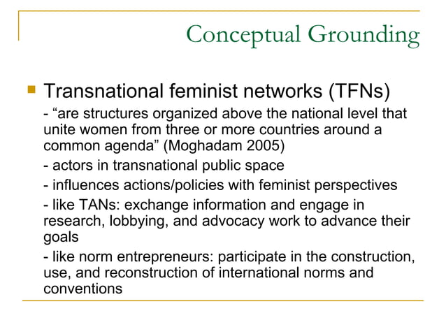 Reflecting on Transnational Feminist Networks | PPT Reflecting on Transnational Feminist Networks | PPT
