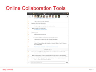 Rally Software on Distributed Agile Development | PDF | Technology ...