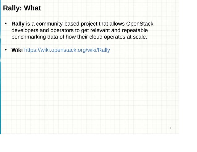 Rally: OpenStack Benchmarking | PPT | Free Download