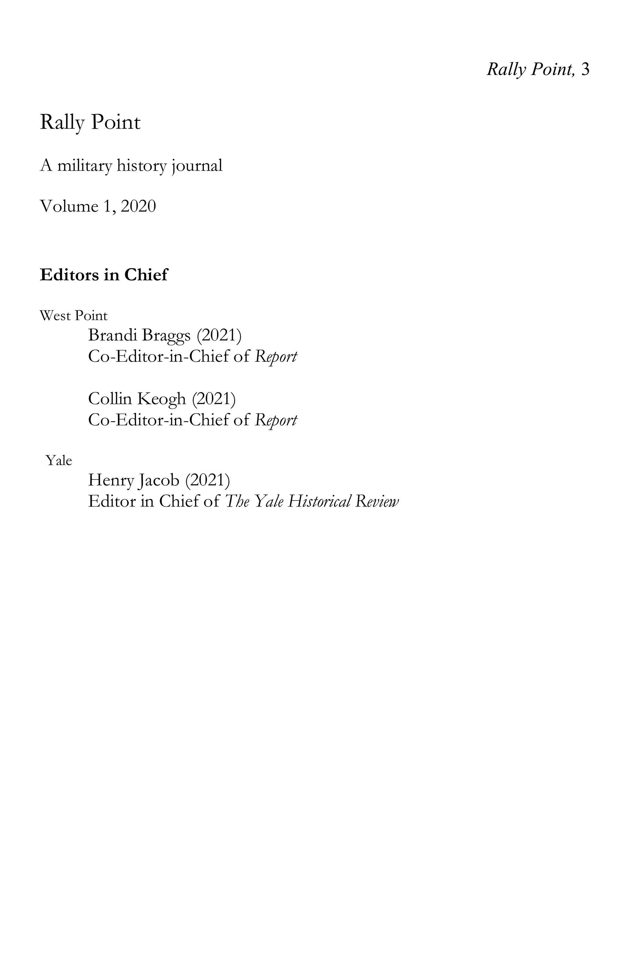 Rally Point: A Military History Journal | PDF