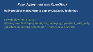 Benchmarking Openstack Installations using Rally | PPT