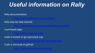 Benchmarking Openstack Installations using Rally | PPT