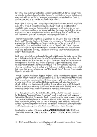 Don't go to Gilgandra or you will get converted: the story of the ...