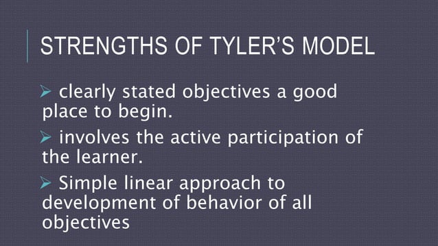 Ralph Tyler Objective Centered Model | PPT