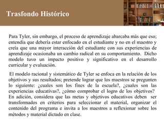 El model curricular de Ralph Tyler | PDF