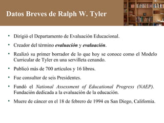 El model curricular de Ralph Tyler | PDF