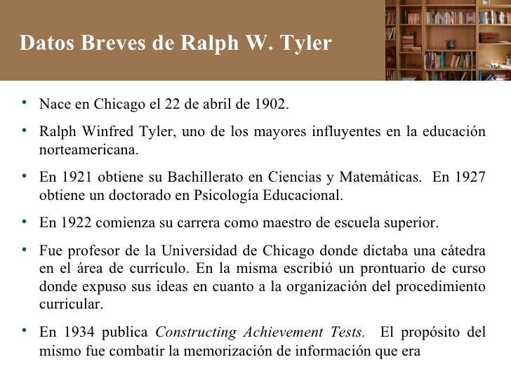 El model curricular de Ralph Tyler