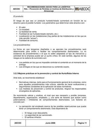 Ral pérdidas de_mercancías_en_centros_de_distribución_y_almacenaje | PDF