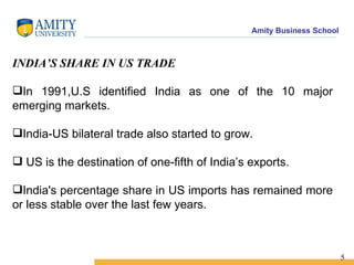 Indo-US trade relations | PPT