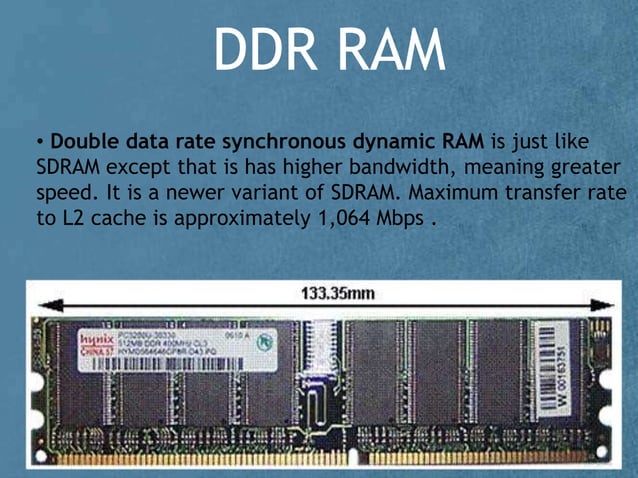 Types of RAM | PPTX | Data Storage and Warehousing | Computing