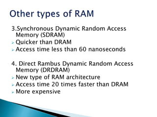 RAM (Random Access Memory) | PPTX