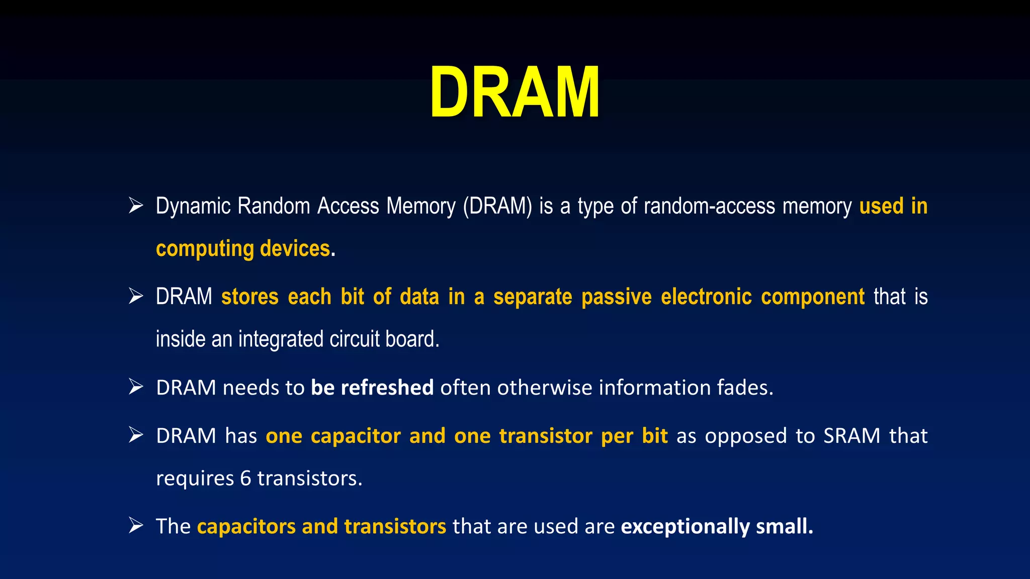 Ramrandom Access Memory Ppt