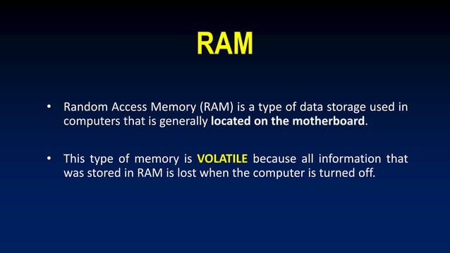 RAM(Random Access Memory) | PPTX