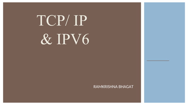 IPV6 , ipv6 ,TCP/IP, TCP ,IP | PPT
