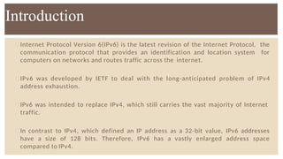 IPV6 , ipv6 ,TCP/IP, TCP ,IP | PPT