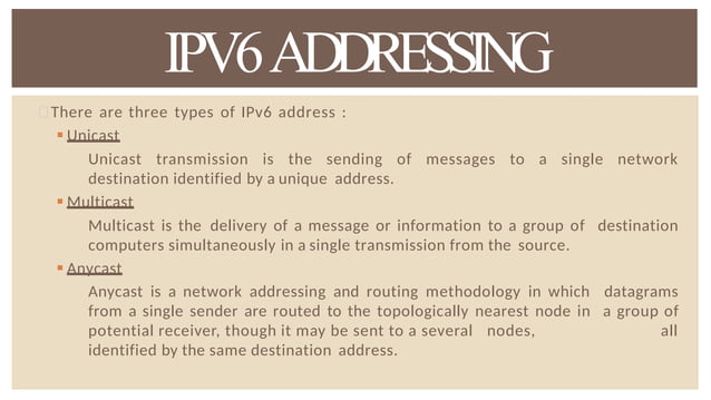IPV6 , ipv6 ,TCP/IP, TCP ,IP | PPT