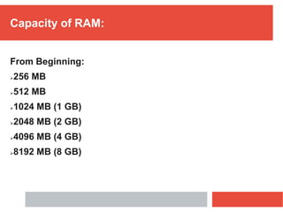 Random Access Memory (RAM) | PPTX | Data Storage and Warehousing ...