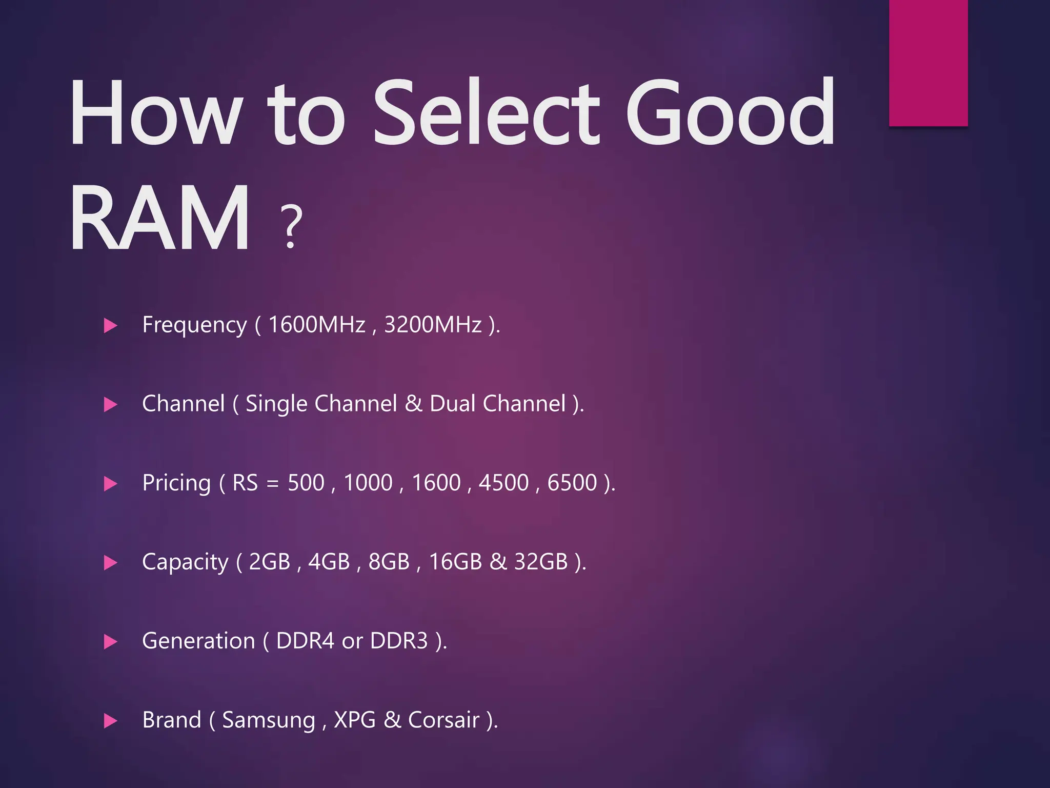 Rampptx It Is About Random Access Memory Which Is Used Pc Ppt 