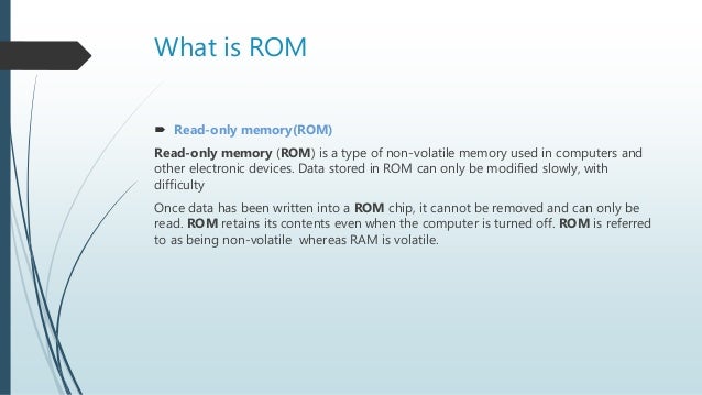 Ram rom