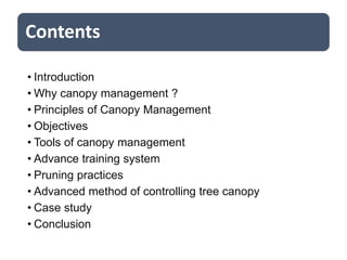 Canopy Management in High Density Orchards of Temperate Region | PPTX