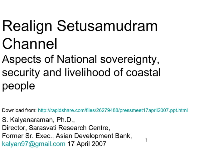 Rama Setu: ppt | PPT