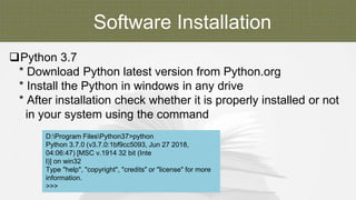 Python for Image and Video processing applications | PPTX