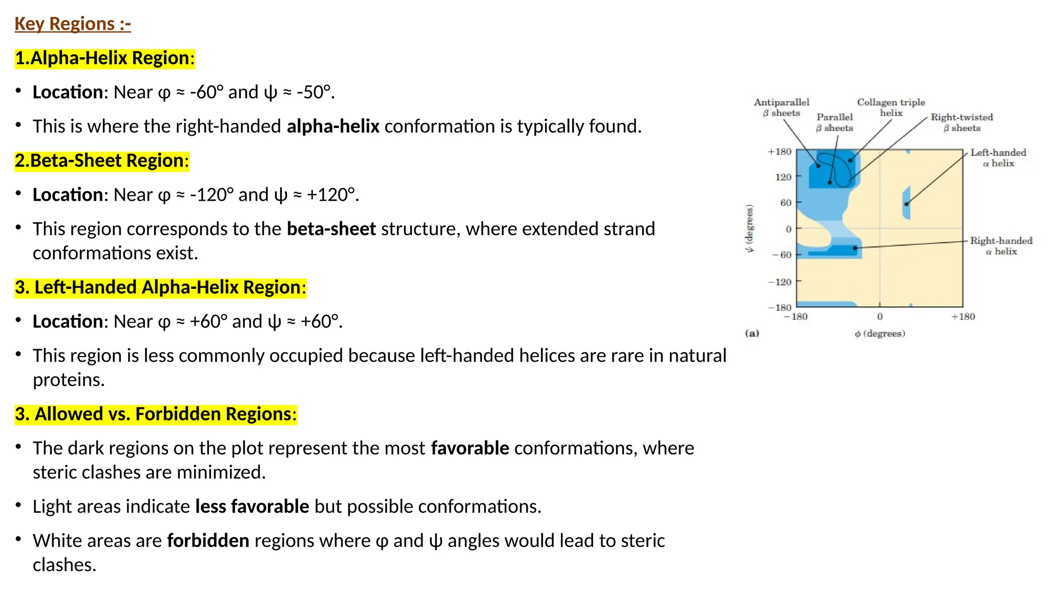 Ramachandran Plot in protien structure with phi and sie angle | PPTX
