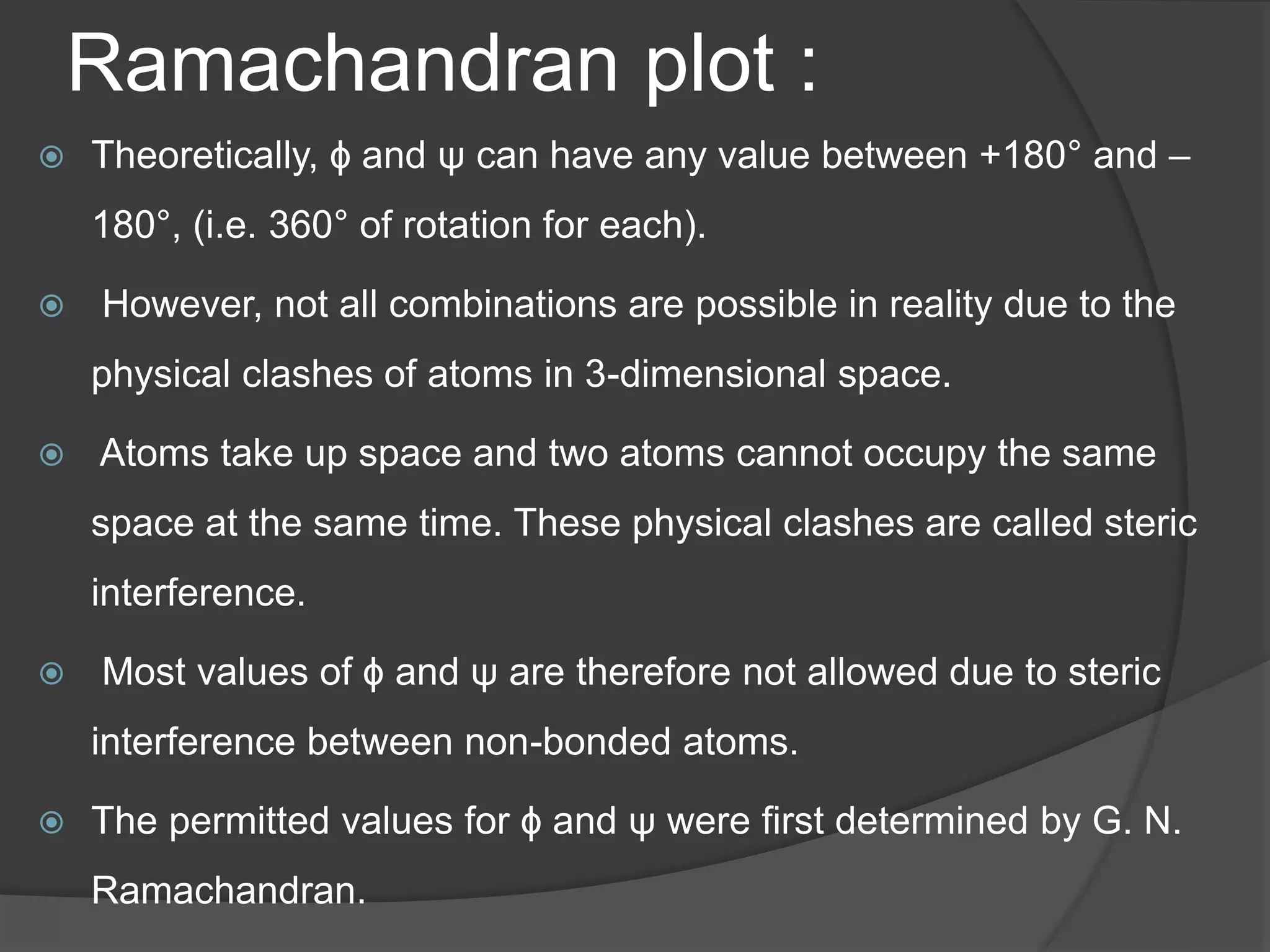 Ramachandran plot- biochemistry | PPTX