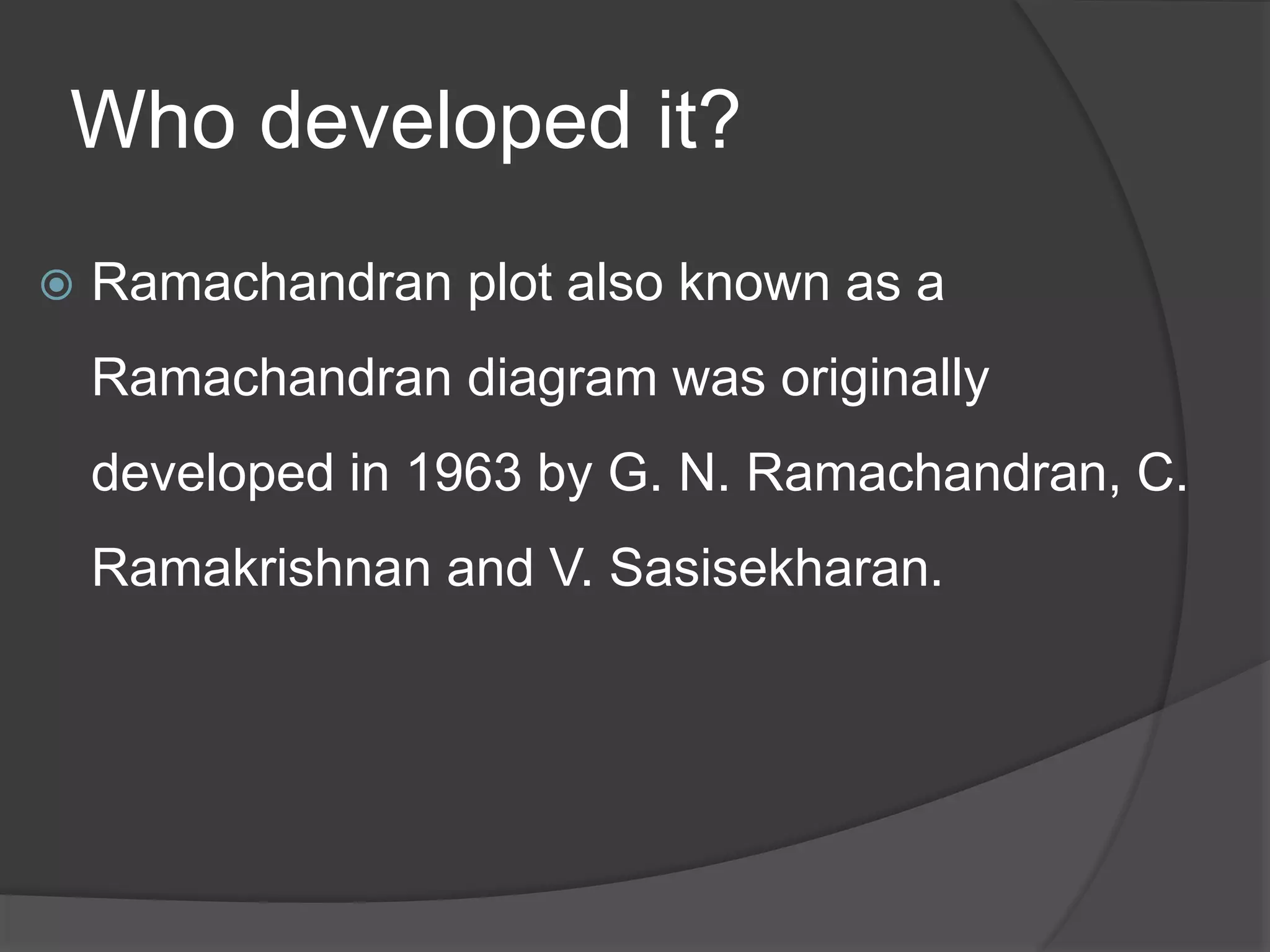 Ramachandran plot- biochemistry | PPTX