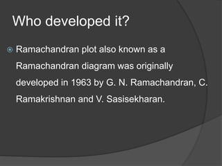 Ramachandran plot- biochemistry | PPTX