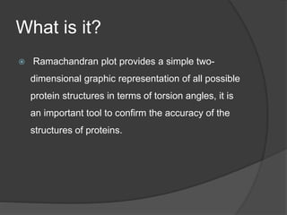 Ramachandran plot- biochemistry | PPTX