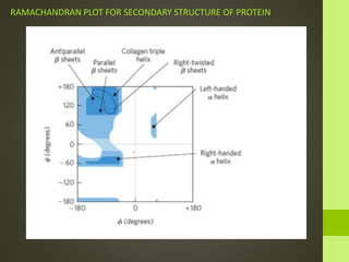 RAMACHANDRAN PLOT One is to show in principle which values of and angles are possible for an ...